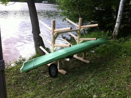 Log Kayak Rack - Kayak Storage Rack, Kayak Racks for Outdoor Storage, Kayak Rack for Garage, Paddle Board Rack, Fishing Canoe Rack, Surfboard Rack and SUP Storage Rack - 6 Kayak Racks, Unfinished