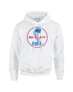 ford mustang shelby cobra hooded sweatshirt blue and red hoodie hood racing performance tough muscle car design-white-medium