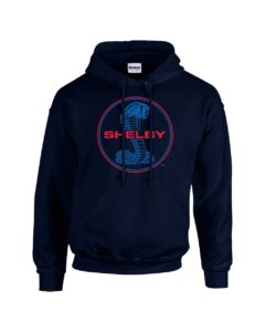 ford mustang shelby cobra hooded sweatshirt blue and red hoodie hood racing performance tough muscle car design-navy-xxxl