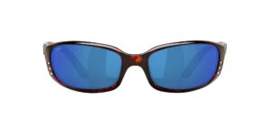 costa del mar mens brine oval sunglasses, tortoise/grey blue mirrored polarized-580p, 59 mm