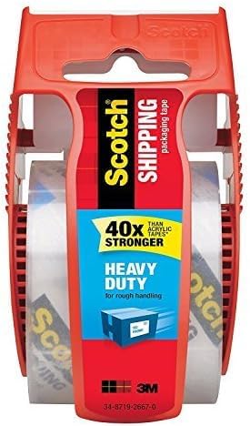 Scotch Heavy Duty Packaging Tape, 2 Inches x 800 Inches, Clear - 2 Count