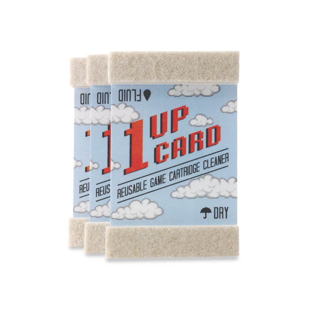 1UPcard Universal Game Cartridge Cleaner 3 Card Pack