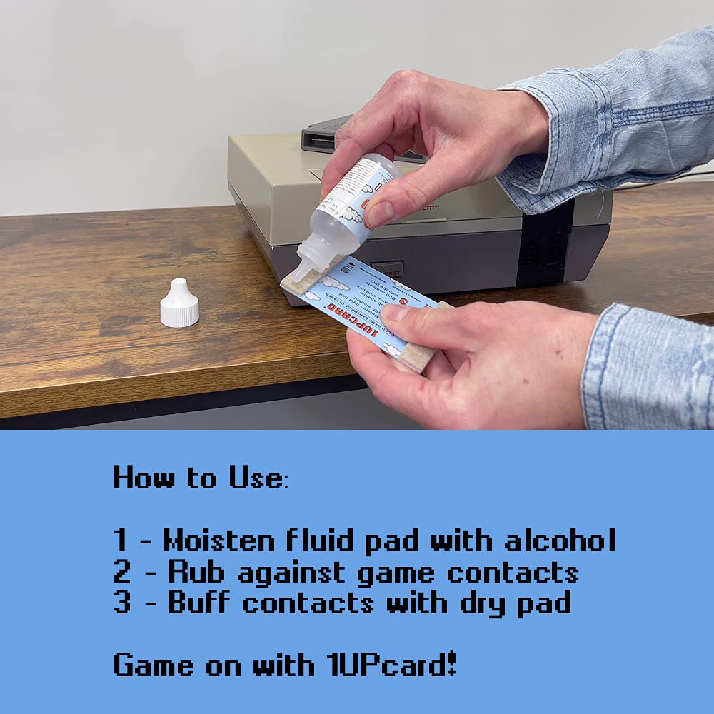 1UPcard Universal Game Cartridge Cleaner 3 Card Pack