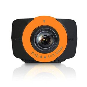 Sound Around Ryder Sports HD Action Camera-1080P Mini Camcorder 16MP Anti Shaking Cam GPS Tracking 1.5 Screen USB SD Card HDMI Battery-Waterproof Case Helmet Mount-GearPro GDV786GOR(Orange)