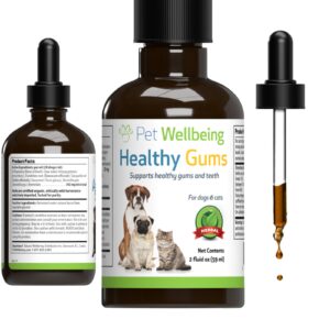 Pet Wellbeing - Healthy Gums for Dogs - Natural Supplement for Healthy Gums, Teeth and Breath against Dog Gingivitis - 2oz (59ml).