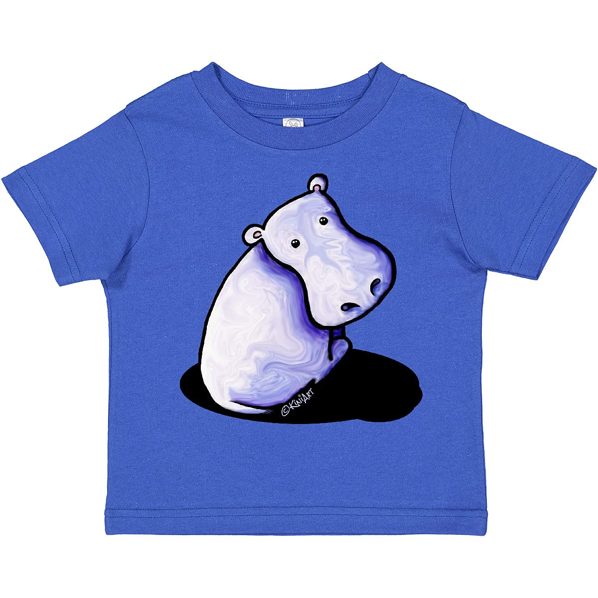 inktastic Groovy Purple Hippo Toddler T-Shirt 4T Royal Blue - KiniArt 2e45