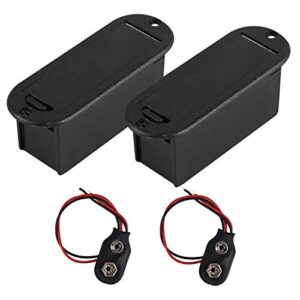 9v battery box case holder for active guitar bass pickup (pack of 2)