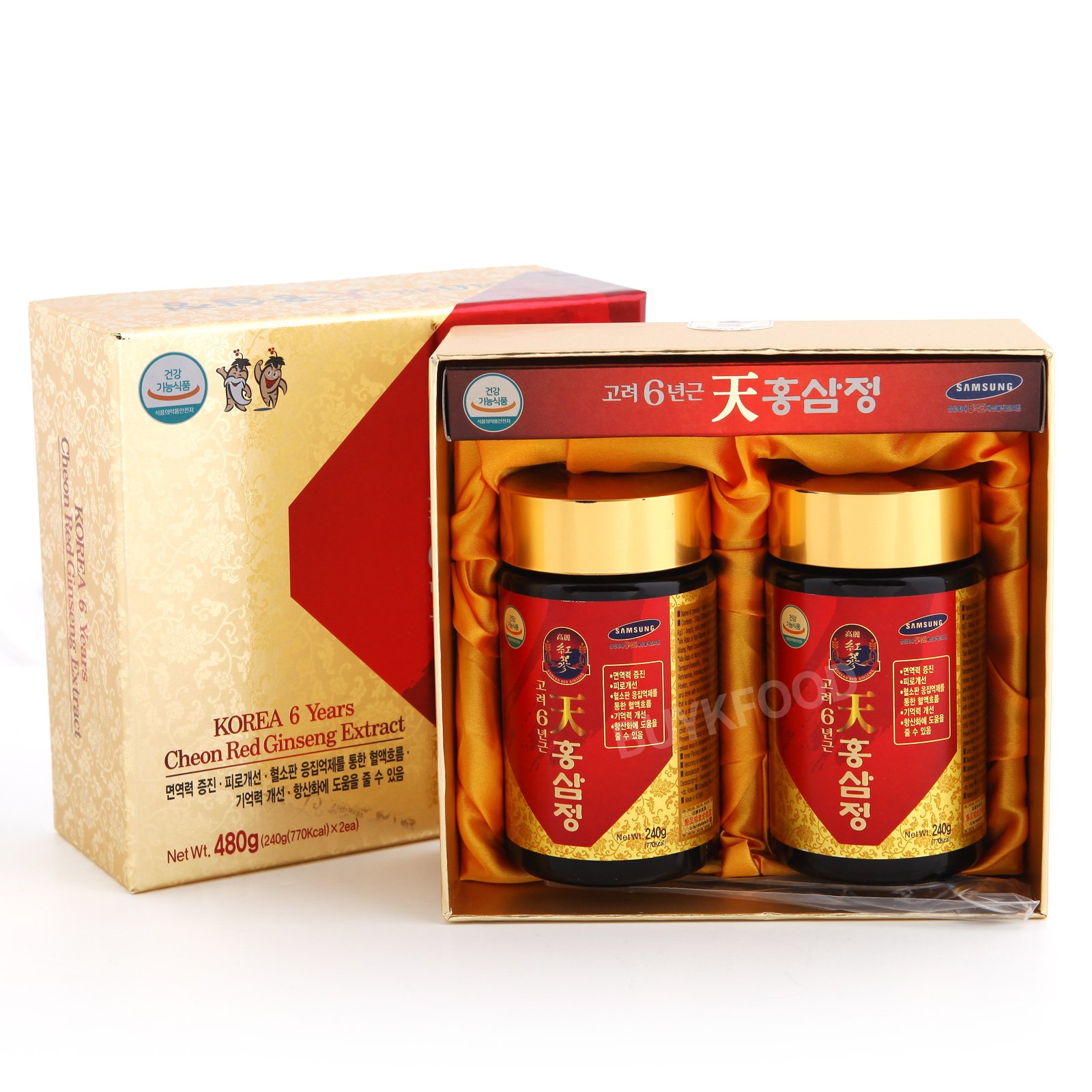 Korean 6years Root Red Ginseng Gold Extract, 240g(8.5oz) X 2ea, Saponin, Panaxs