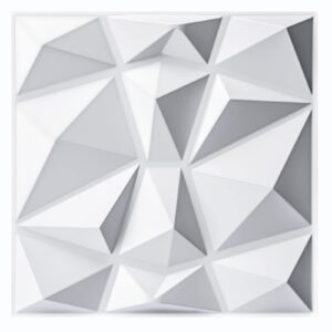 art3d decorative 3d wall panels in diamond design, 12"x12" matt white (33 pack)