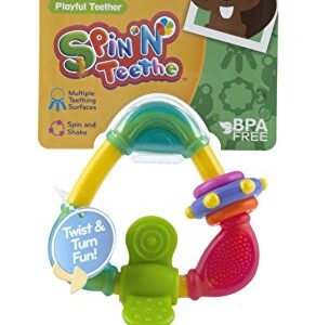 Nuby Spin N' Teethe Teether, Colors May Vary