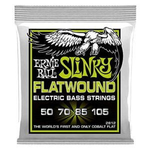 regular slinky cobalt flatwound electric bass strings 50-105 gauge