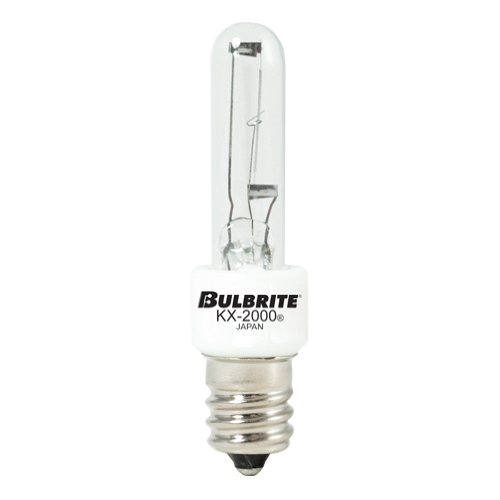 Bulbrite KX60CL/E12 60-Watt Dimmable KX-2000 Krypton/Xenon T3, Candelabra Base, Clear [6 Pack]