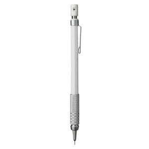 muji 18617371 low center of gravity mechanical pencil, white, 0.4 x 0.4 x 5.8 inches (11 x 9 x 147 mm), lead diameter 0.01 inches (0.3 mm)