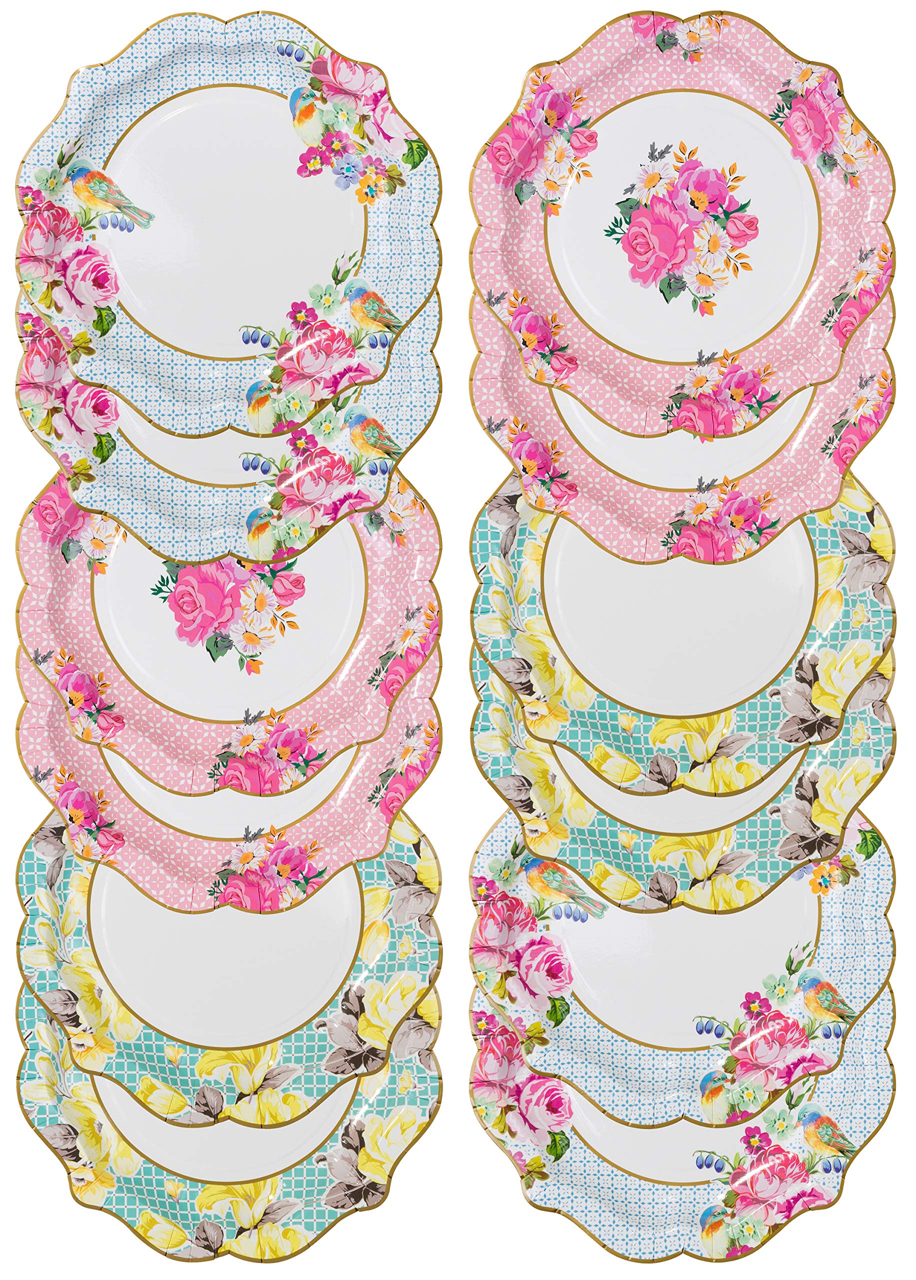 Talking Tables Truly Scrumptious Floral Plates for a Tea Party, Wedding, Multicolor (1)