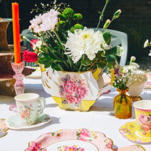 Talking Tables Truly Scrumptious Floral Plates for a Tea Party, Wedding, Multicolor (1)