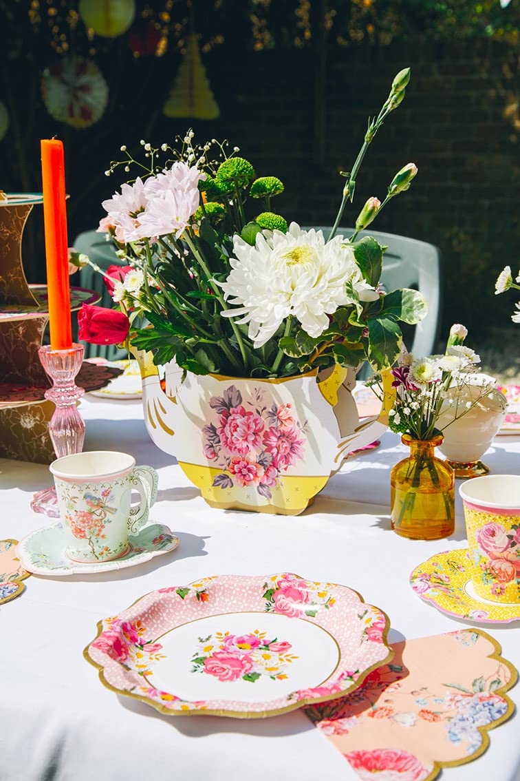 Talking Tables Truly Scrumptious Floral Plates for a Tea Party, Wedding, Multicolor (1)