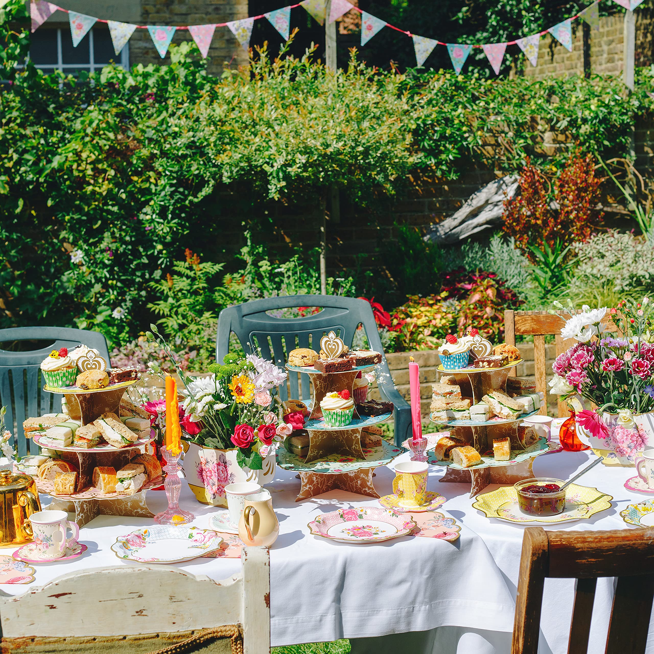 Talking Tables Truly Scrumptious Floral Plates for a Tea Party, Wedding, Multicolor (1)