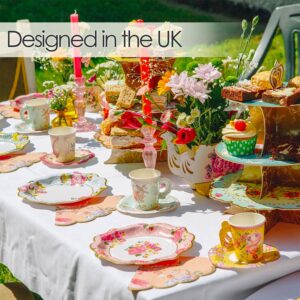 Talking Tables Truly Scrumptious Floral Plates for a Tea Party, Wedding, Multicolor (1)