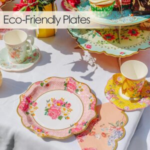 Talking Tables Truly Scrumptious Floral Plates for a Tea Party, Wedding, Multicolor (1)