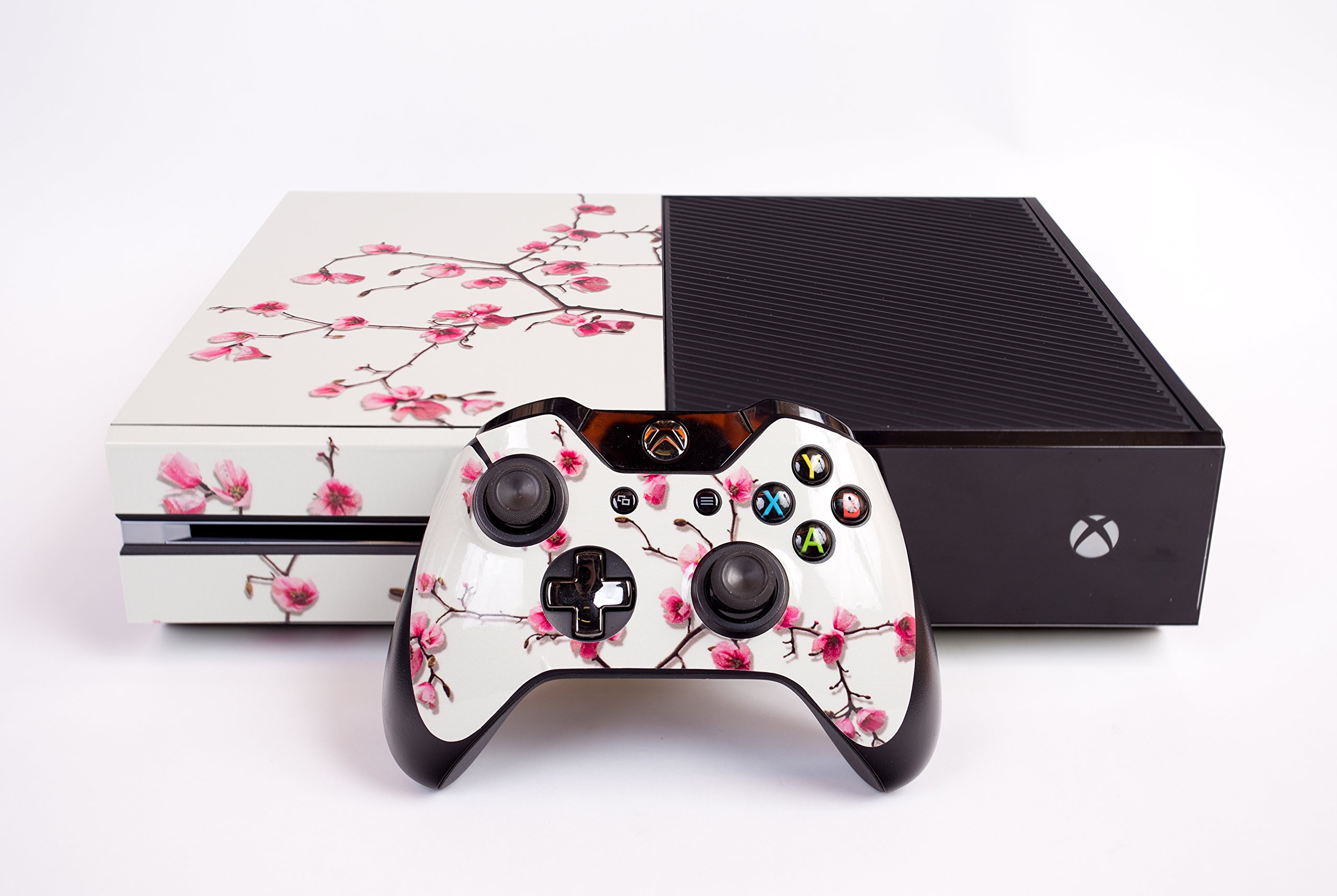 247 Skins Graphics kit Sticker Decal Compatible with Xbox One and Wireless Controllers - Cherry Blossoms