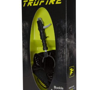 Tru-Fire Smoke Adjustable Archery Compound Bow Release with Foldback Design - Black Wrist Strap