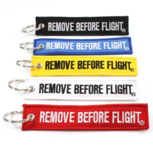 rotary13b1 - remove before flight multi color 5 pack key chains