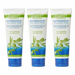 medline remedy nutrashield, skin protection, relieves chapped or cracked skin, ideal for dry denuded skin, 4 oz (pack of 3)