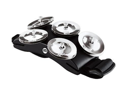 Meinl Percussion CFT5-BK Cajon Foot Tambourine with Steel Jingles, Black