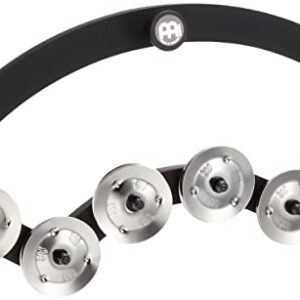 Meinl Percussion BBTA2-BK Backbeat Tambourine for 13-14 Inch Drums, Stainless Steel Jingles