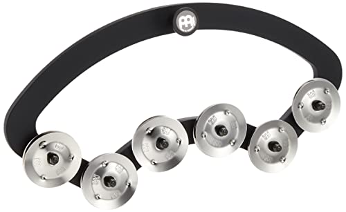 Meinl Percussion BBTA2-BK Backbeat Tambourine for 13-14 Inch Drums, Stainless Steel Jingles