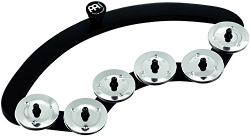 Meinl Percussion BBTA2-BK Backbeat Tambourine for 13-14 Inch Drums, Stainless Steel Jingles