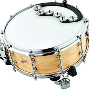 Meinl Percussion BBTA2-BK Backbeat Tambourine for 13-14 Inch Drums, Stainless Steel Jingles