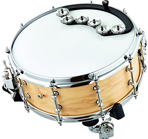 Meinl Percussion BBTA2-BK Backbeat Tambourine for 13-14 Inch Drums, Stainless Steel Jingles