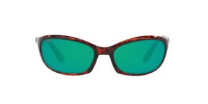 costa del mar mens harpoon oval sunglasses, tortoise/copper green mirrored polarized-580p, 62 mm