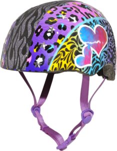 raskullz wild gurrlz helmet, multicolored, ages 5+