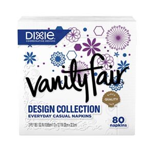 vanity fair design collection napkin, 80 count, printed napkin