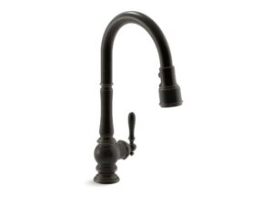 kohler artifacts pull down kitchen faucet, kitchen sink faucet with pull down sprayer, oil-rubbed bronze, k-99259-2bz