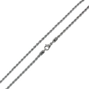 silvercloseout stainless steel twisted french rope chain mens & womens unisex necklace jewelry making chains diy 2.0mm 20in