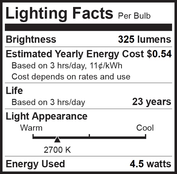 Bioluz LED 6 Pack Flame Tip Candelabra LED Bulb, Dimmable 40 Watt Chandelier Bulbs 40 (uses 4.5W) Watt E12 Base Candle Bulbs 2700K (Warm White) Indoor/Outdoor