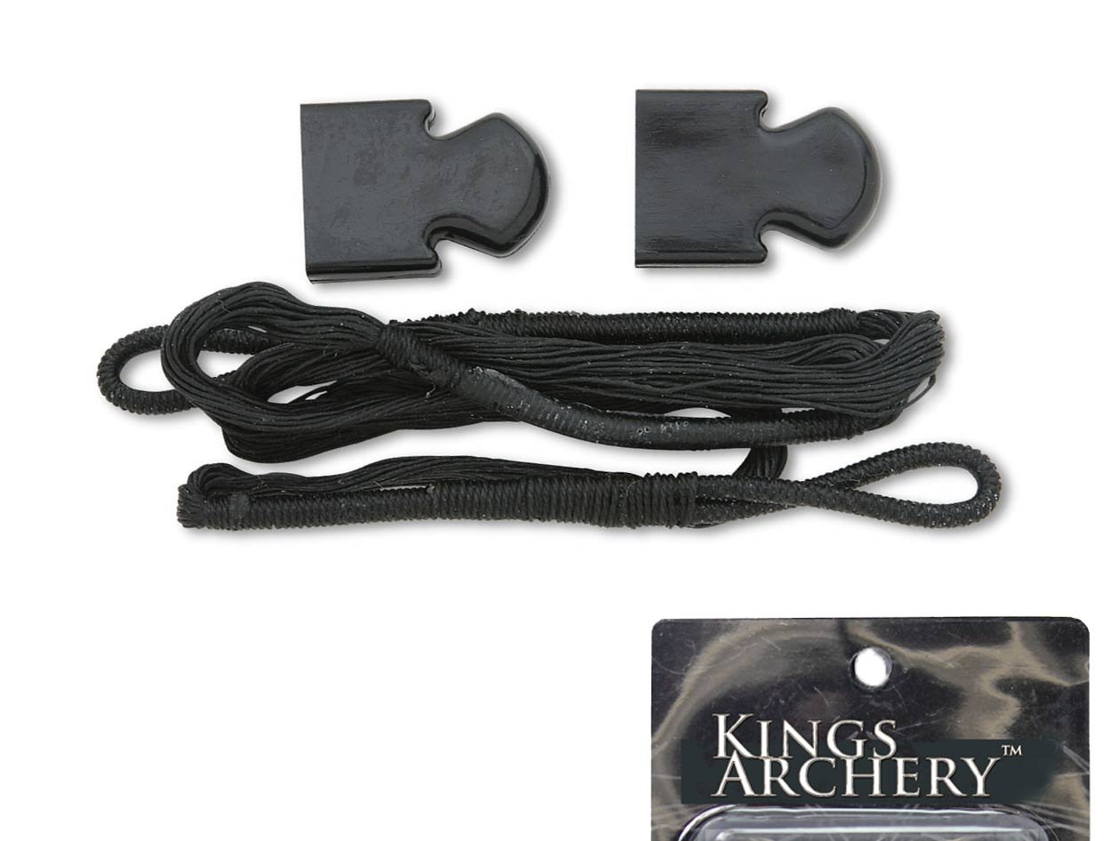 KingsArchery Self-Cocking Crossbow Bundle with Adjustable Sights, Spare Crossbow String and Caps, 27 Aluminim Arrow Bolt Set