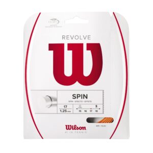 wilson revolve 17 tennis string - set, orange