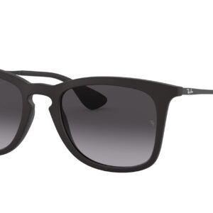 Ray-Ban RB4221 Square Sunglasses, Rubber Black/Light Grey Gradient Dark Grey, 50 mm