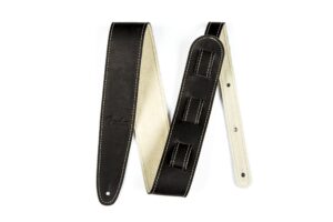 fender ball glove leather guitar strap, 2.5in, black