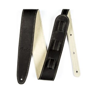 Fender Ball Glove Leather Guitar Strap, 2.5in, Black