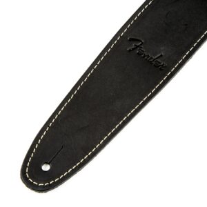 Fender Ball Glove Leather Guitar Strap, 2.5in, Black