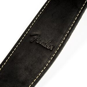 Fender Ball Glove Leather Guitar Strap, 2.5in, Black