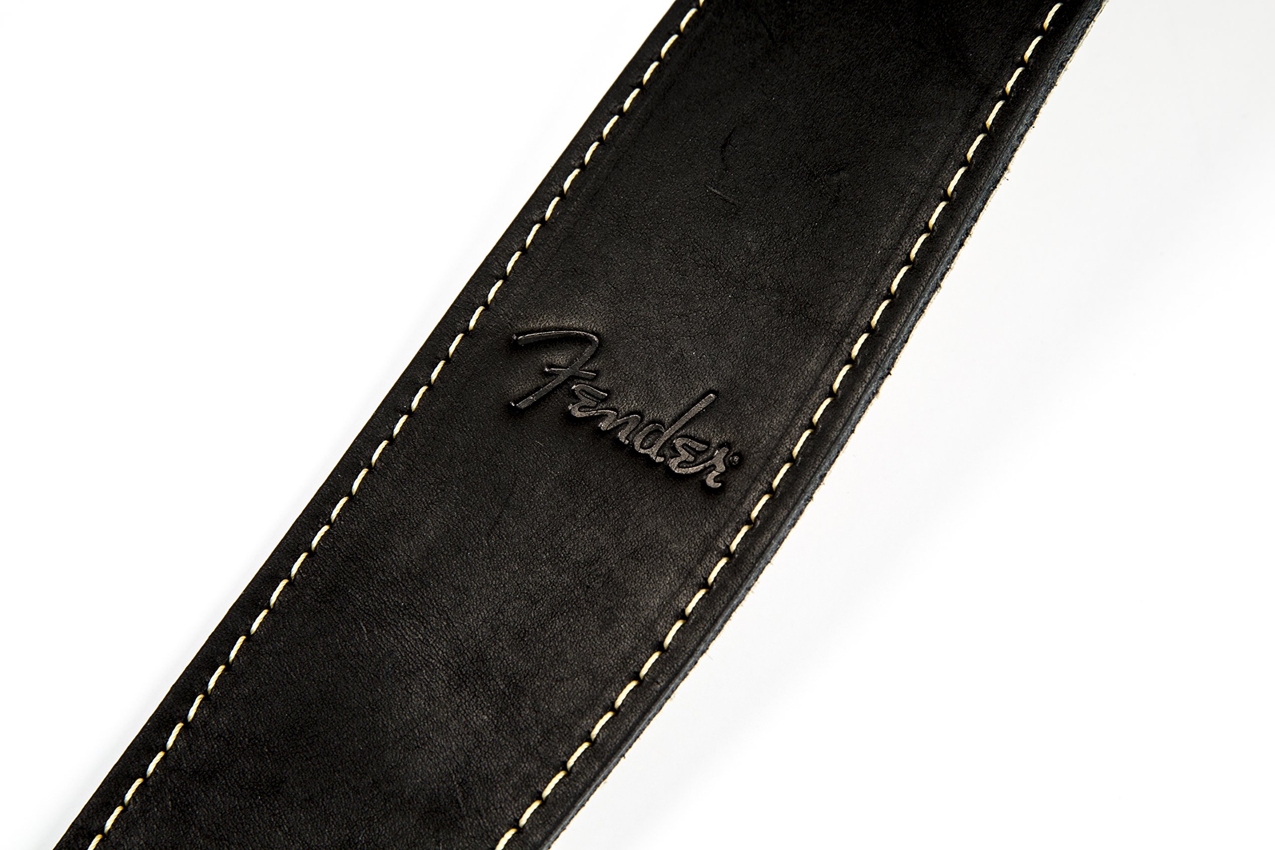 Fender Ball Glove Leather Guitar Strap, 2.5in, Black