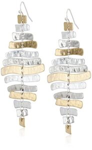 robert lee morris soho prisma two-tone sculptural drop earrings