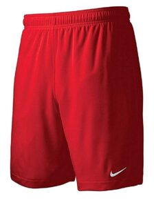 nike men's team equalizer soccer shorts, red, small