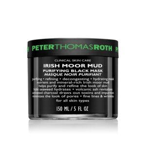 peter thomas roth | irish moor mud purifying black mask | decongesting facial mask, helps reduce the look of pores, fine lines and wrinkles 5 fl oz (pack of 1)